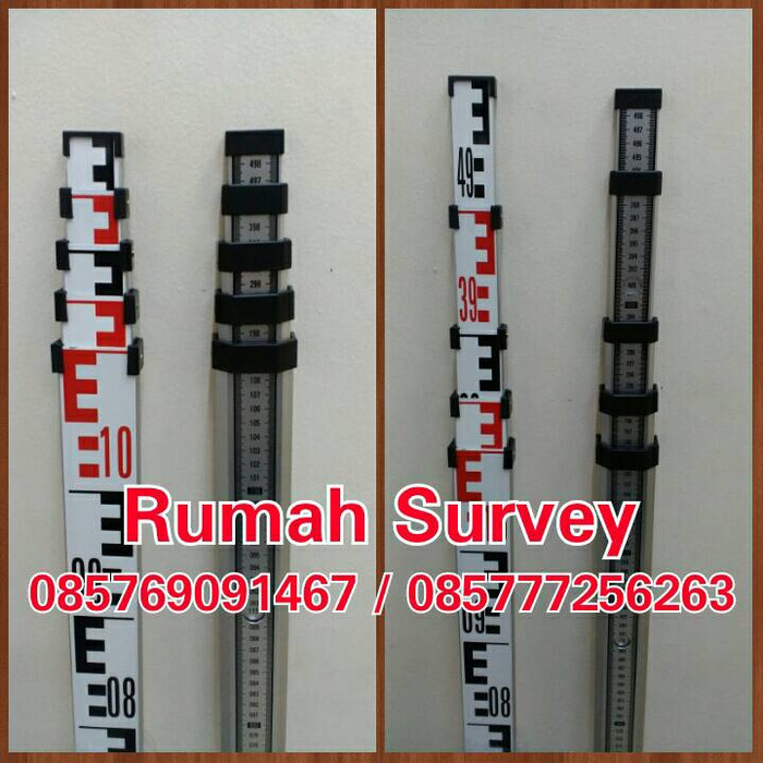 Jual BAK UKUR / RAMBU UKUR 5M / LEVELLING STAFF 5 M + Nivo - Jakarta ...