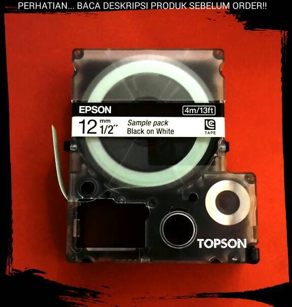 Jual Epson 12mm BLack on White Label Tape Cartridge LK-4WBN - Jakarta ...