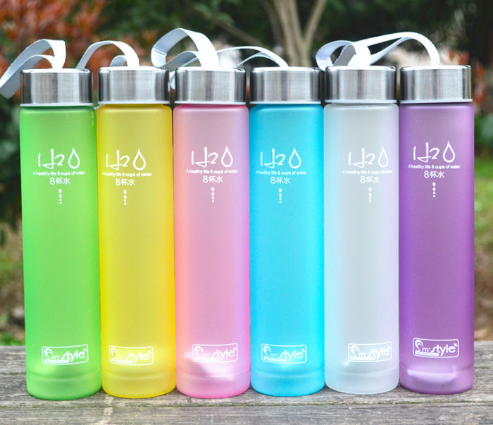 Jual Water Bottle Botol Minum sekolah Tall Slim cantik unik 300 ml ...