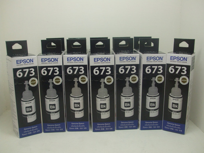 Jual Tinta Printer Epson Original 673 L800 L805 L850 L1800 T6731 Black ...