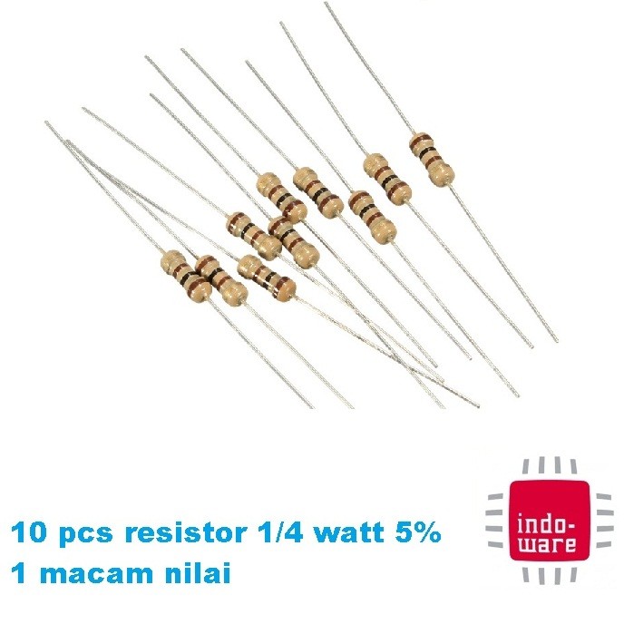 Jual R Resistor 6.2 ohm 1/4 watt 5% paket 10 pcs - Kota Semarang - indo ...