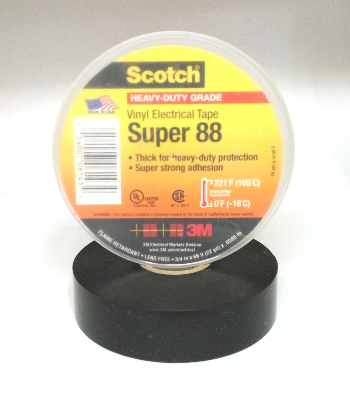 Jual 3M Scotch Super 88 Vinyl Electrical Tape - Isolasi Listrik 3/4 ...