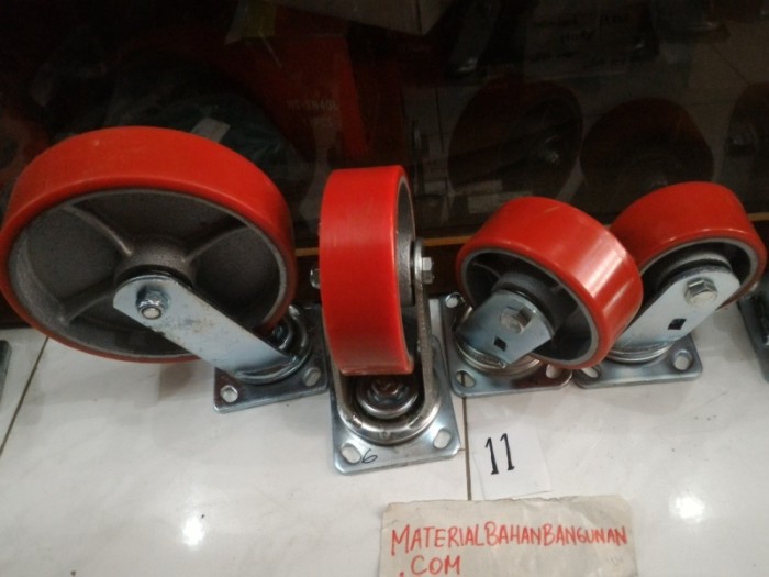 Jual roda 4 inch HIDUP roda polyurethane HEAVY DUTY khusus roda PU ...