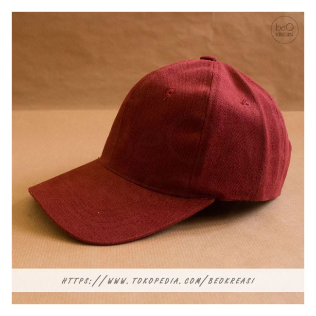 Jual Topi Baseball Cap Merah Maroon Dewasa Polos Pria Wanita Casual ...