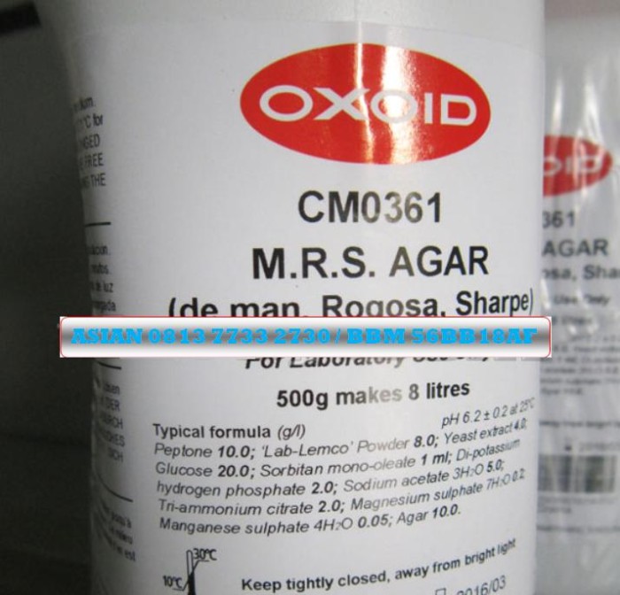 Jual MRS AGAR OXOID - Kota Semarang - ASIAN - BAHAN FARMASI | Tokopedia