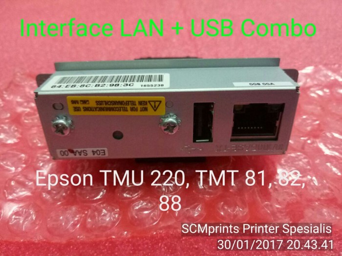 Jual Interface USB + LAN / Combo Epson TMU 220 / TM U220B / U220D ...
