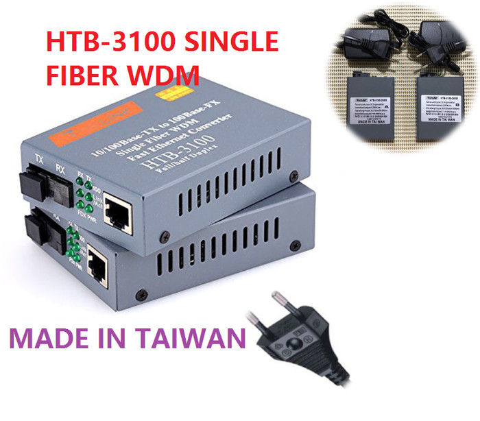 Jual 1 Pair 100 Mbps Fiber Optik Media Converter Optic RJ45 with Cable ...