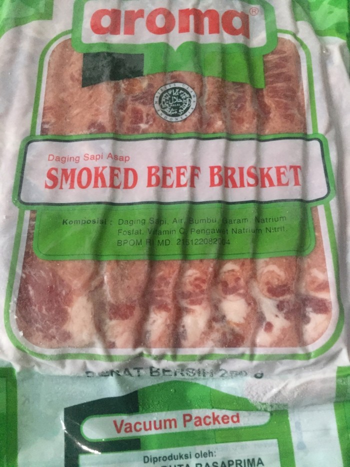 Jual AROMA beef bacon (smoked beef brisket) 250 gr - Jakarta Barat ...