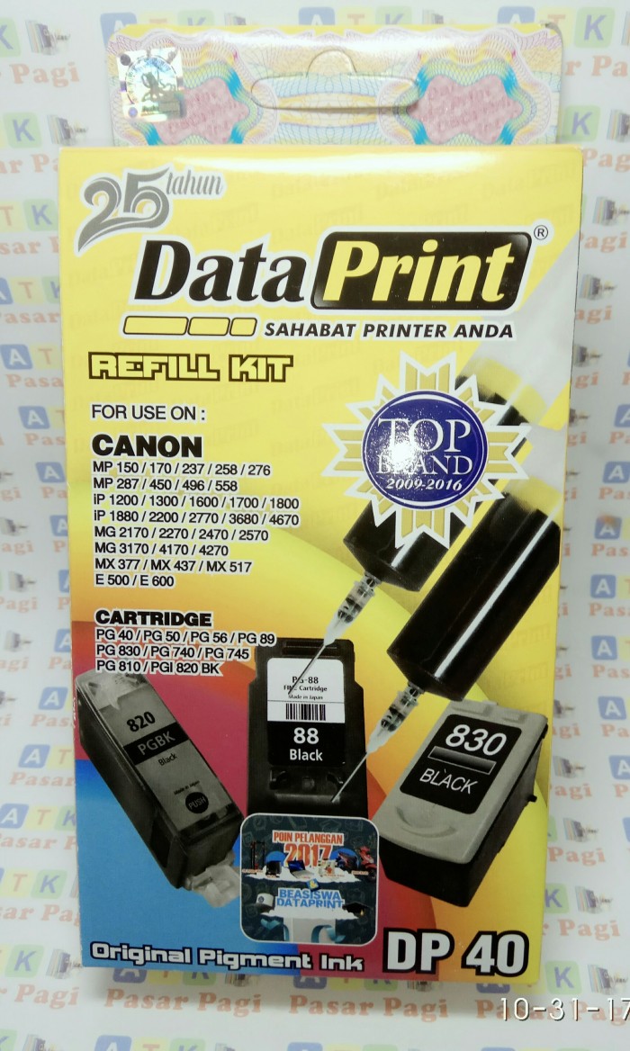 Jual tinta suntik data print Dp 40 hitam utk semua printer canon ...