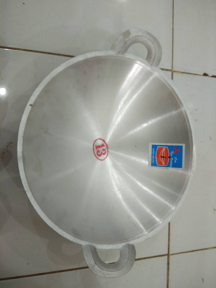 Jual Kuali / Wajan / Penggorengan Aluminium Ceper Ukuran 13 - Kab ...