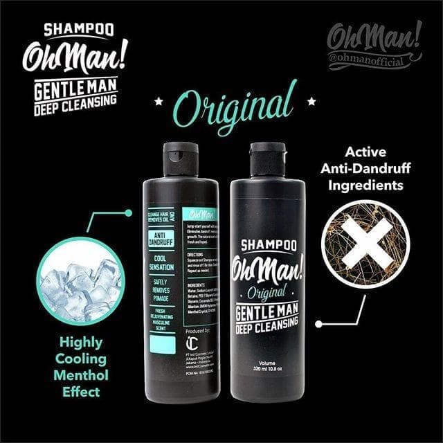 Jual Oh Man Ohman Original Shampo Shampoo Pembersih Pomade 320 ML ...