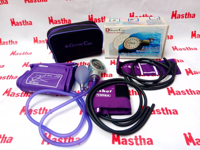 Jual Paket Tensi Tensimeter Jarum Aneroid Manset Dewasa+Anak+Bayi Ungu ...