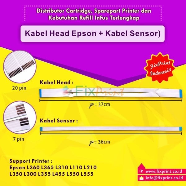 Jual Kabel Head + Sensor Printer Epson L110 L210 L220 L360 L565 L350 ...