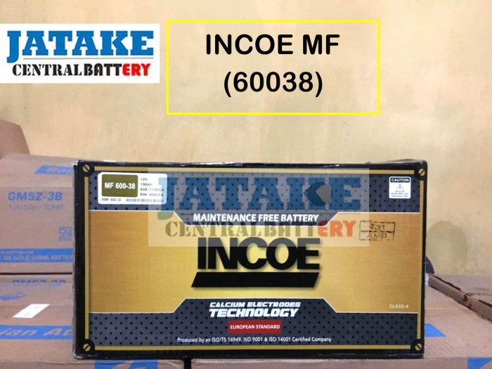 Jual aki kering 60038 / 100Ah INCOE Maintenance Free MF type DIN - Kota ...