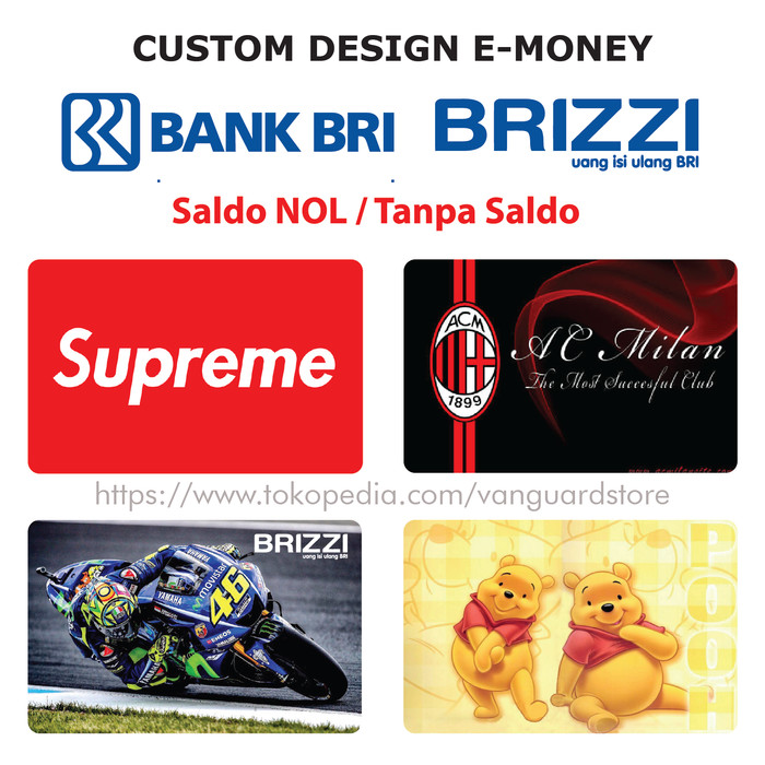 Jual Emoney BRI BRIZZI Custom Design 2 sisi Saldo NOL - Jakarta Barat ...