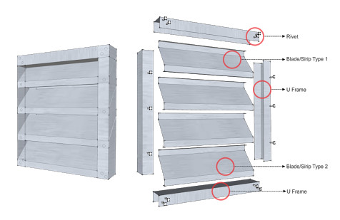 Jual jalusi / louvre / kisi aluminium - bellie jaya shop | Tokopedia
