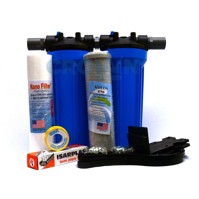 Jual Paket EKO 2 BIRU - Saringan / Filter Air Siap Pakai 2 Housing ...