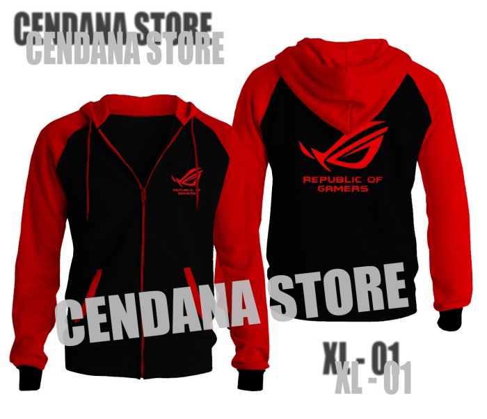 Jual Jaket Zipper Sweater Kombinasi Asus ROG Gaming Gear - Kab. Blitar ...