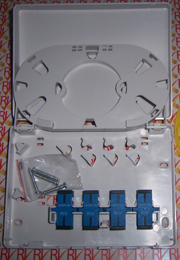 Jual Roset 4C Adapter SCUPC CATV/FTTH Terminal Box/OTB FO/Fiber Optic ...