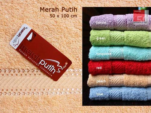 Jual Handuk Merah Putih 50x100 cm / Handuk Mandi / High Quality Towel ...