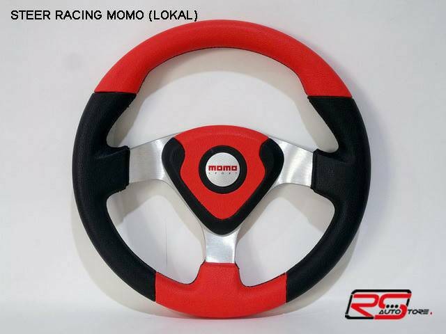 Jual Steer/Stir Racing Momo Evo / Datar 14 Inch Universal Merah Hitam ...