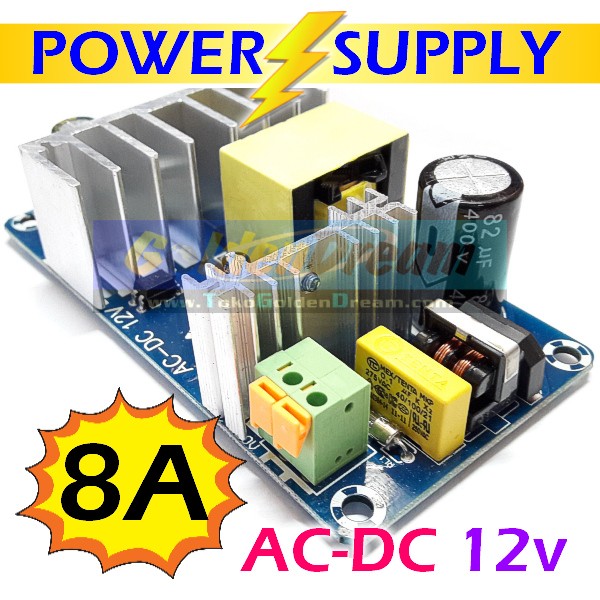 Jual Power Supply 12v 8A Switching Module AC - DC Adaptor Sumber Daya ...