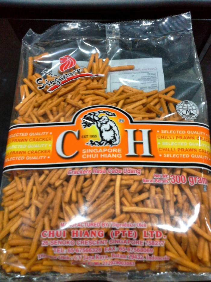 Jual Chui Hiang crachers rasa cabe Udang import Buatani Singapura ...