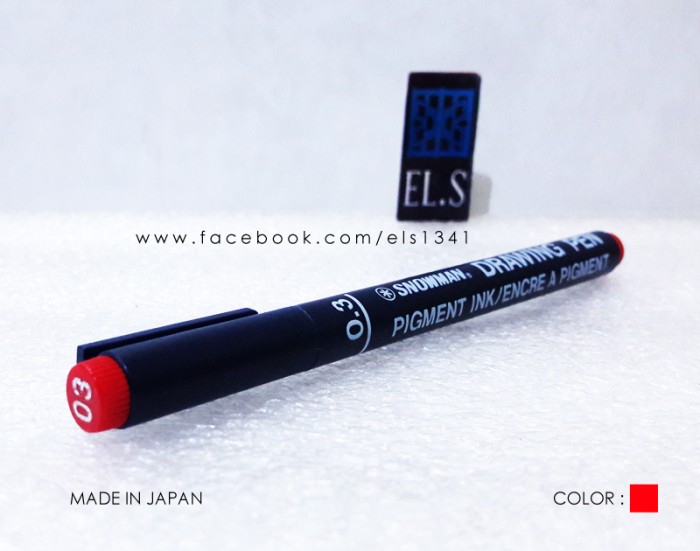 Jual Snowman Drawing Pen 0.3 Merah - Jakarta Barat - eLs_shop | Tokopedia
