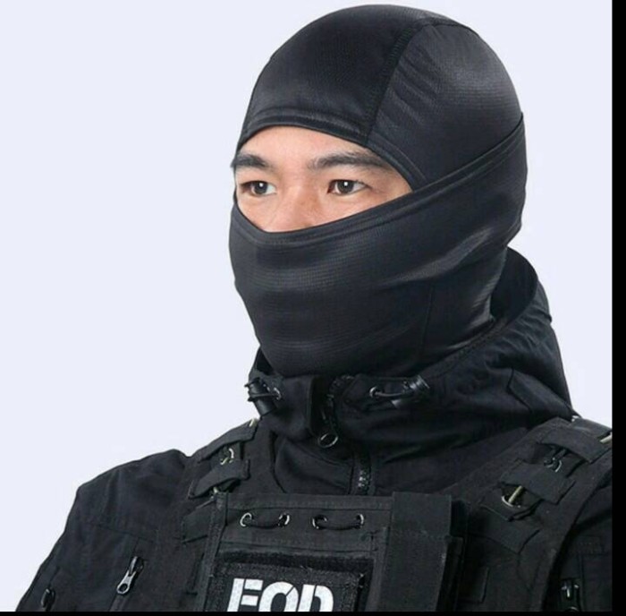 Jual Chiefs Tactical Hood Full Face Ninja Mask - black - Jakarta Pusat ...
