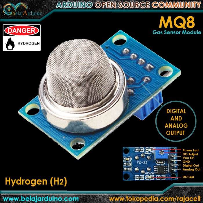 Jual Sensor MQ-8 MQ8 Hydrogen Gas Hidrogen H2 Sensor Module Arduino ... Jual Sensor MQ-8 MQ8 Hydrogen Gas Hidrogen H2 Sensor Module Arduino ...