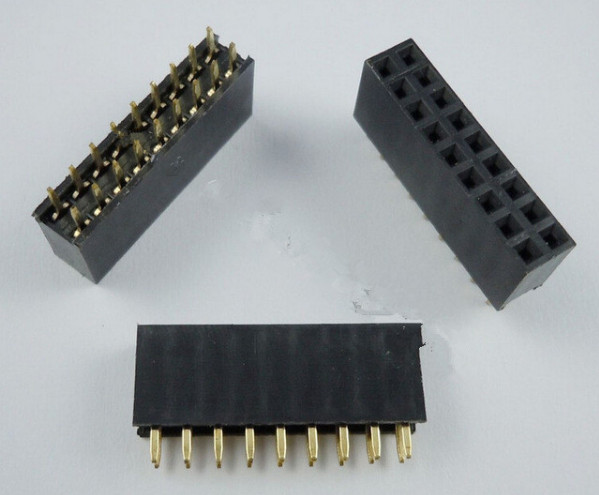 Jual Header Female 2X9 Pin p 18P 2.54mm Double Row Straight Pin 2x9p 2 ...