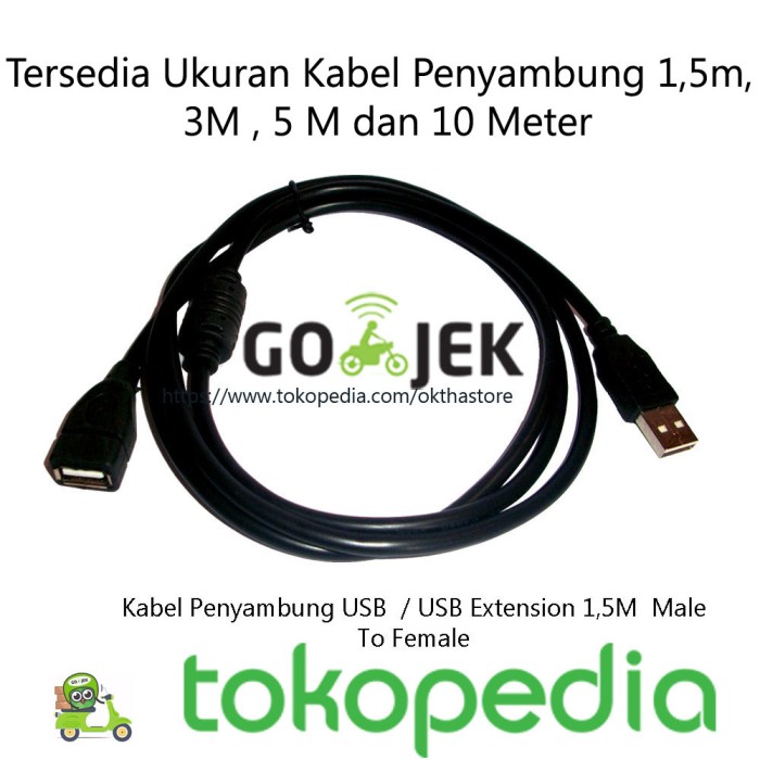 Jual Kabel Penyambung USB / USB Extension 1,5M Male To Female HIGH ...