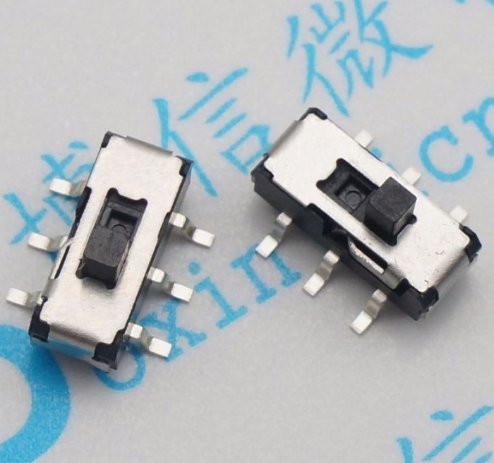 Jual MSS22D18 toggle switch 6p 6pin 6 pin SMD patch handle 2mm saklar ...