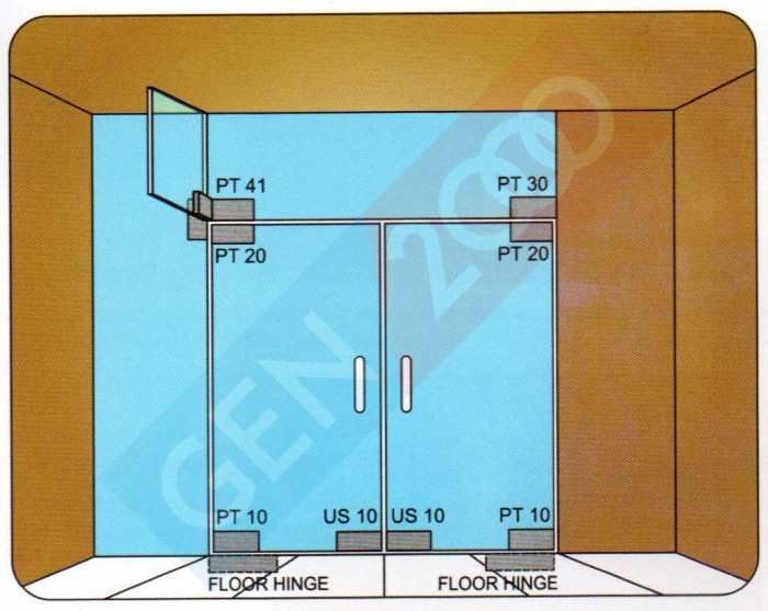 Jual Universal Light Patch Fitting Dorma PT 30 Overpanel Glass Door ...