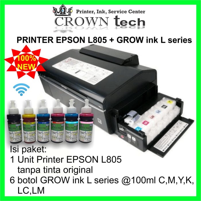 Jual EPSON L805 tinta GROW ink L series - Kota Surabaya - CROWN TECH ...