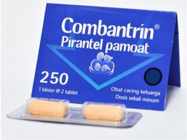 Jual Combantrin tablet 250 mg pyrantel pamoat obat cacing - Jakarta ...