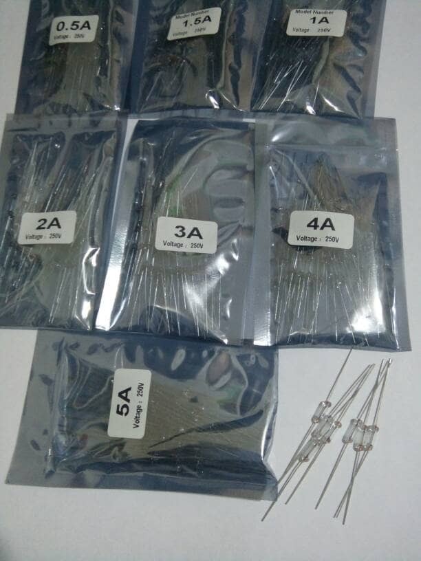 Jual fuse Tabung kaca Sekering 250V 0.5A 1.5A 1A 2A 3A 4A 5A - Kab ...
