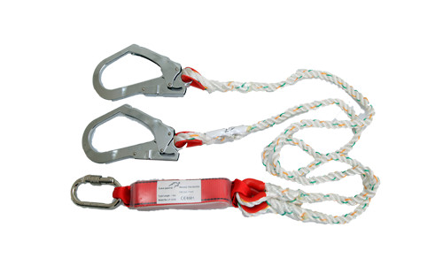 Jual Safety Lanyard Tali Pengaman Double Big Hook with Energy Absorber ...