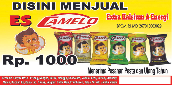 Jual Stiker & Spanduk ES Camelo - Kota Bengkulu - TiyoShop | Tokopedia