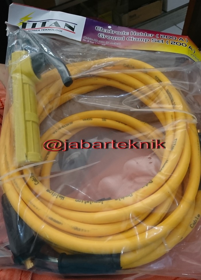 Jual TANG LAS SET STANG LAS SET MASA KABEL 5M TITAN 200 A - JABAR ...