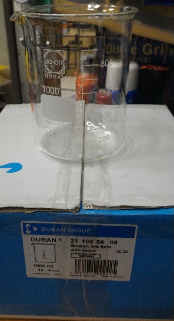 Jual gelas ukur lab 1000ml beaker low schott duran 2110654 - Jakarta ...