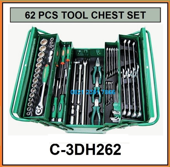 JONNESWAY 62 PCS TOOL CHEST SET ( C-3DH262 )
