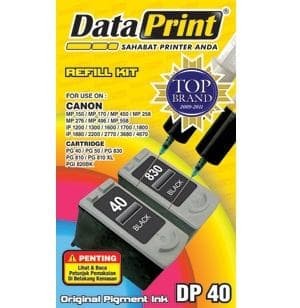 Jual Refill Tinta Suntik Data Print Hitam Black DP 40 DP40 -Printer ...