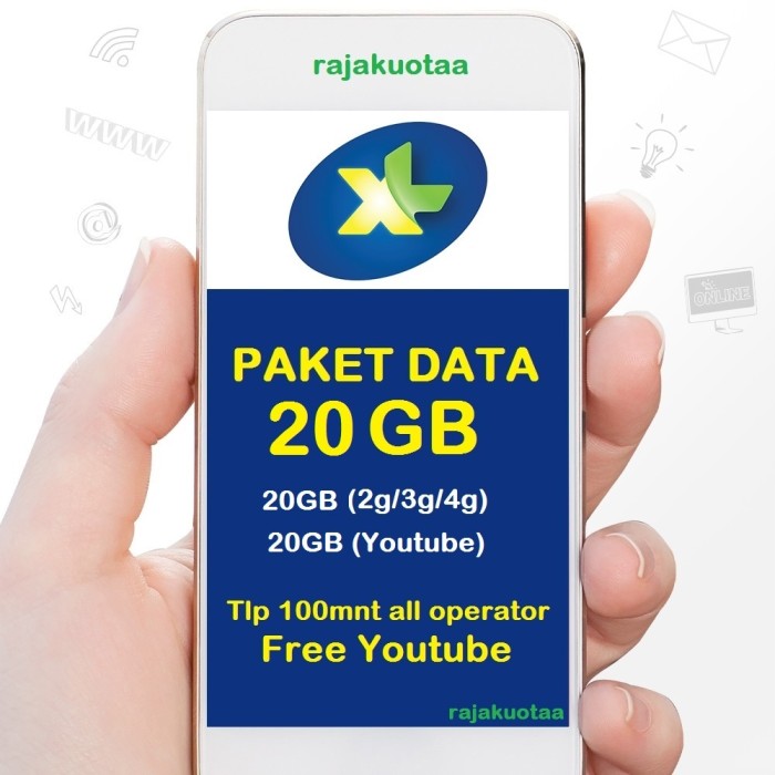 Jual perdana/PAKET DATA INTERNET XL, KUOTA XL XTRA COMBO XXL 30GB ...