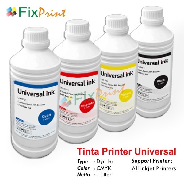 Jual Tinta Universal Black 1 Liter, Tinta Refill Printer Dye Base ...