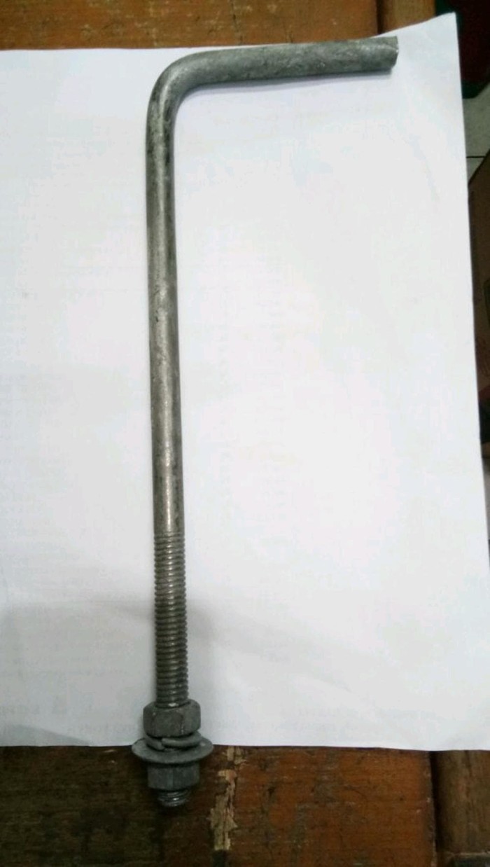 Jual Bolt Anchor / Baut Angkur M16 x 30cm Hotdip Galvanis Plus Mur ...