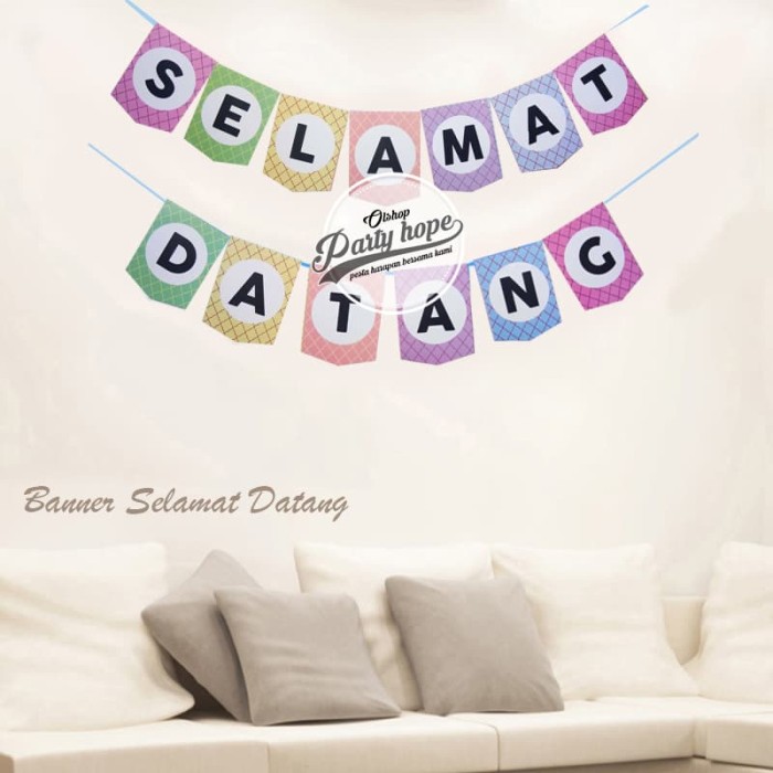 Jual Banner selamat datang / Bunting Flag selamat datang / Banner ...