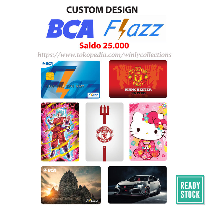 Jual Kartu Emoney BCA Flazz Custom Design 1 sisi (Saldo 25 ribu ...