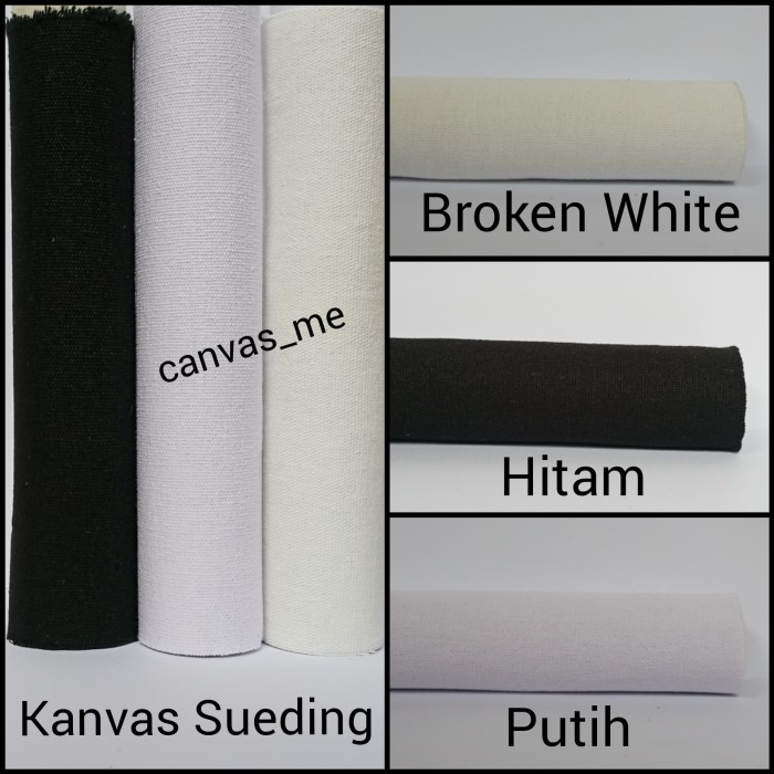 Jual Kain Kanvas Sueding (Hitam-Putih-BW) 1x1,5m - Putih - Kab. Bandung ...