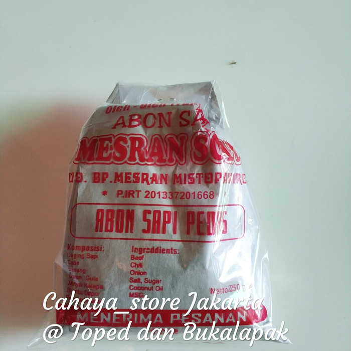 Jual Abon Sapi Mesran Solo Original Pedas - Jakarta Timur - cahaya ...